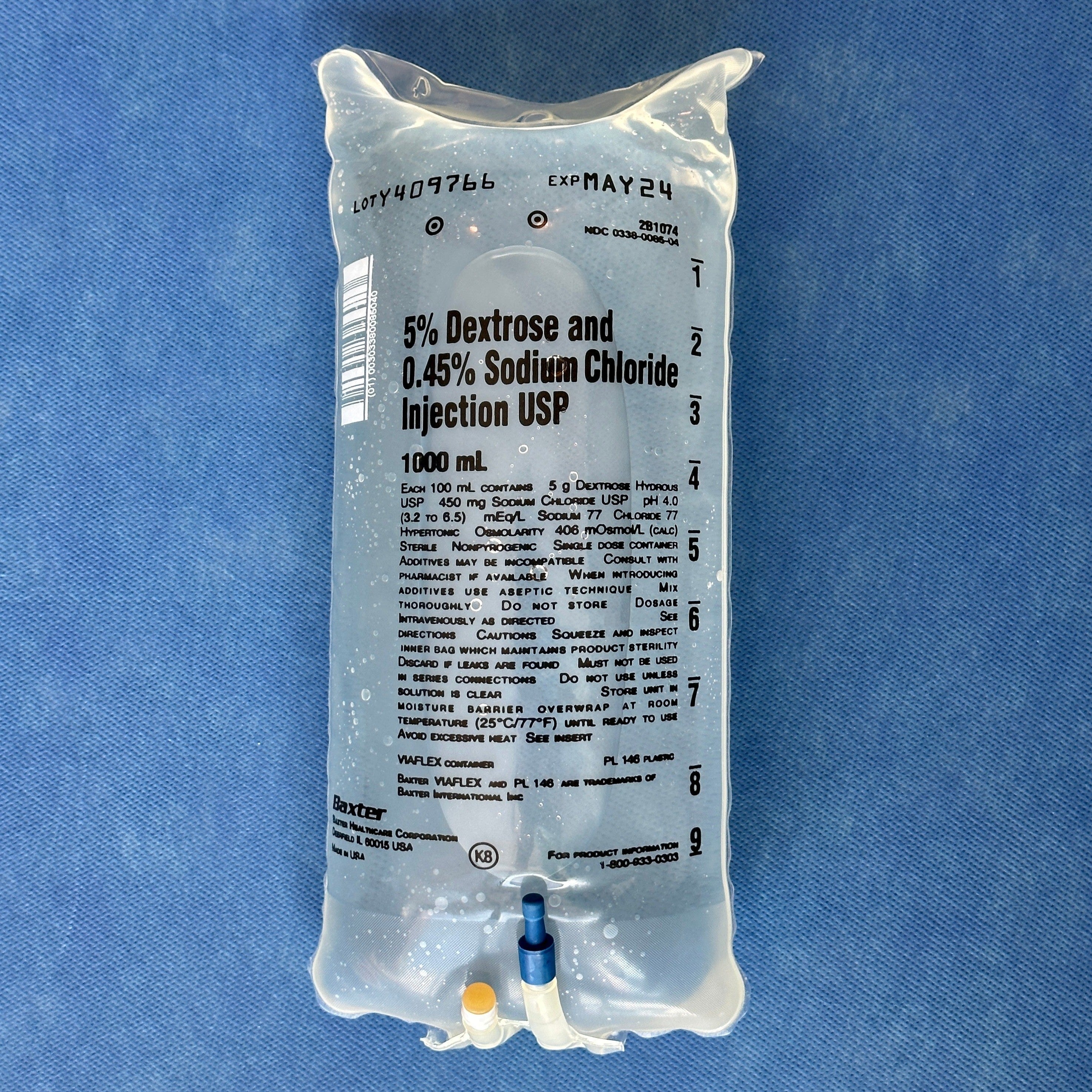 No Rx Required IV Fluid Bag 5 Dextrose In 0 45 Sodium Chloride D5 No Rx Required IV Fluid Bag 5 Dextrose In 0 45 Sodium Chloride D5