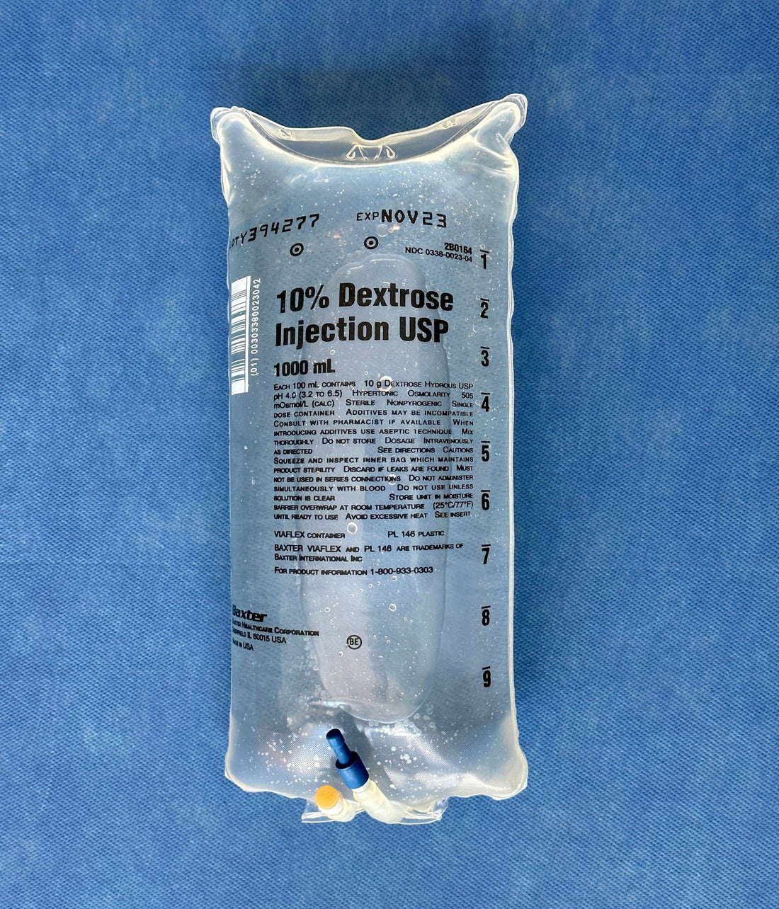 No Rx Required - 10% Dextrose IV Fluid Bag (D10W) - 1000mL (1L) – IV ...