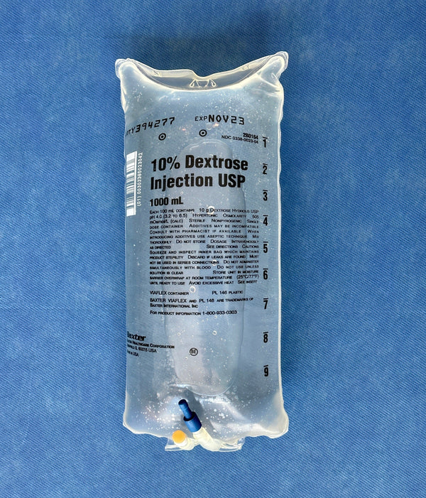 No Rx Required - 10% Dextrose IV Fluid Bag (D10W) - 1000mL (1L) – IV ...