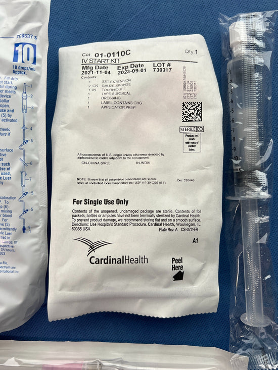 IV Fluid Start Kit with Tubing and Supplies – IV Supply Clinic