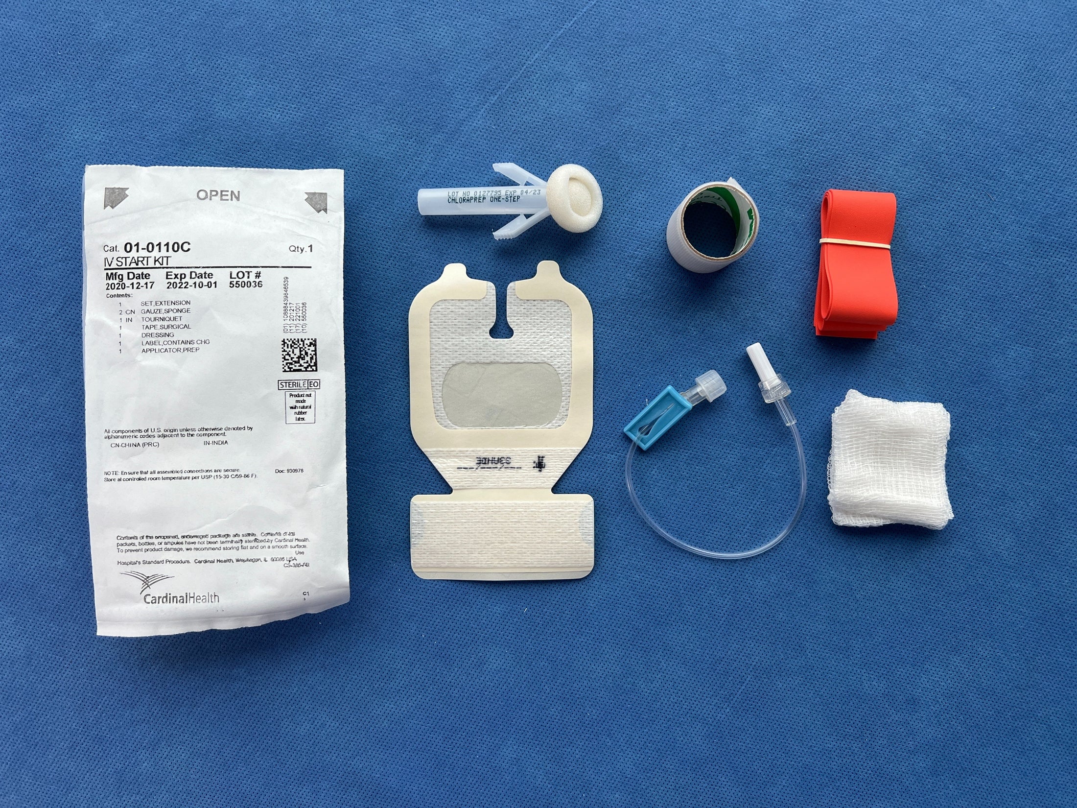 IV Fluid Kit with 1000mL or 500mL Bag of Normal Saline (0.9% Sodium Ch ...