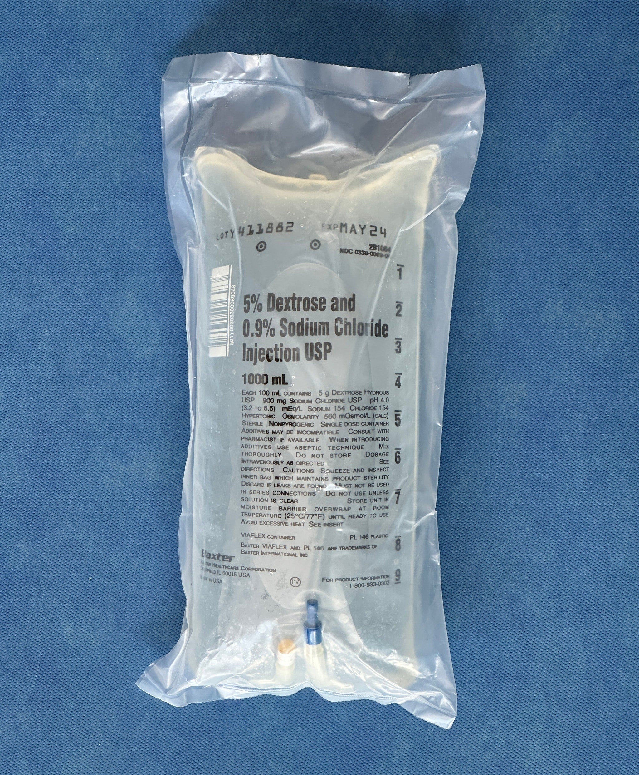 No Rx Required - IV 5% Dextrose in 0.9% Normal Saline (D5 NS) Fluid Ba – IV Supply Clinic